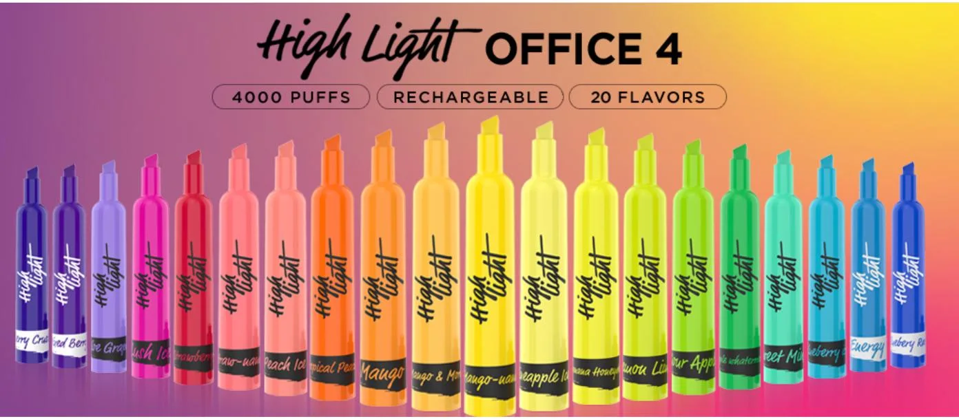 Highlight Office 4 | Vape Desechable 5% 4000+ Puffs Highlight Office 4 | Vape Desechable 5% 4000+ Puffs
