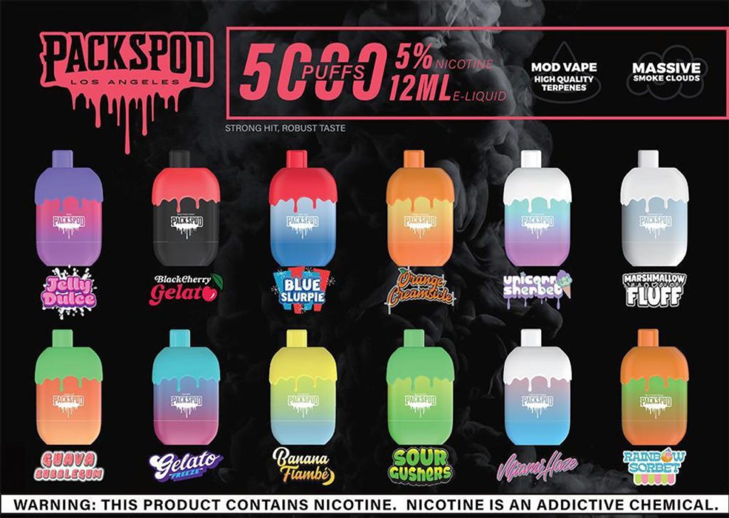 PACKSPOD Vape Desechable 5000 Puffs 5% Nicotina | Vapelab